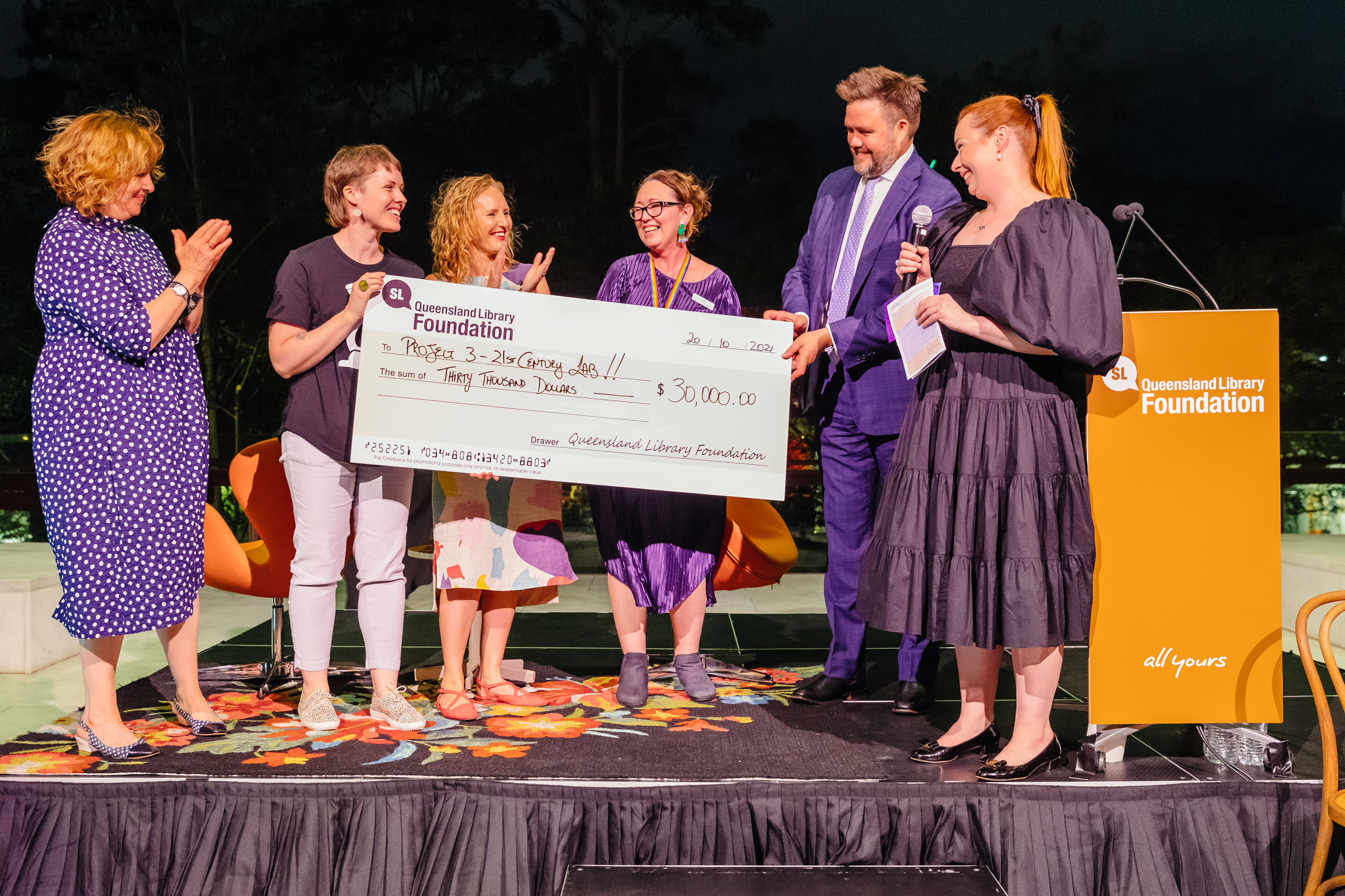 Crowd Giving cheque 2021 | State Library of Queensland