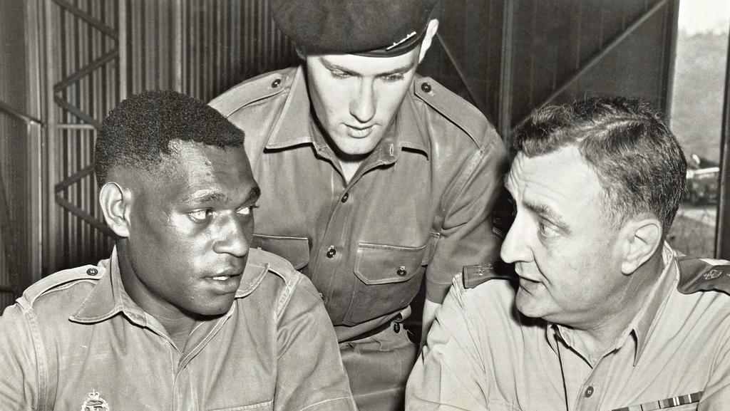 RAAEC director Brigadier Ernest Gould with Chalkie Sgt Neil Gibson and ...