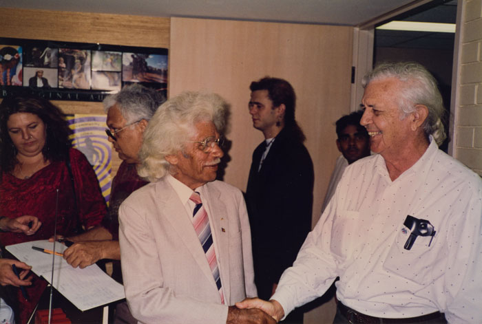 Senator Neville Bonner and BIMA Chairman Bob Anderson at the first ...