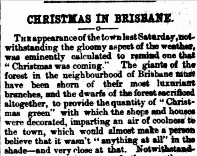 Christmas Eve Decorations in 19th century Brisbane: Transforming the ...