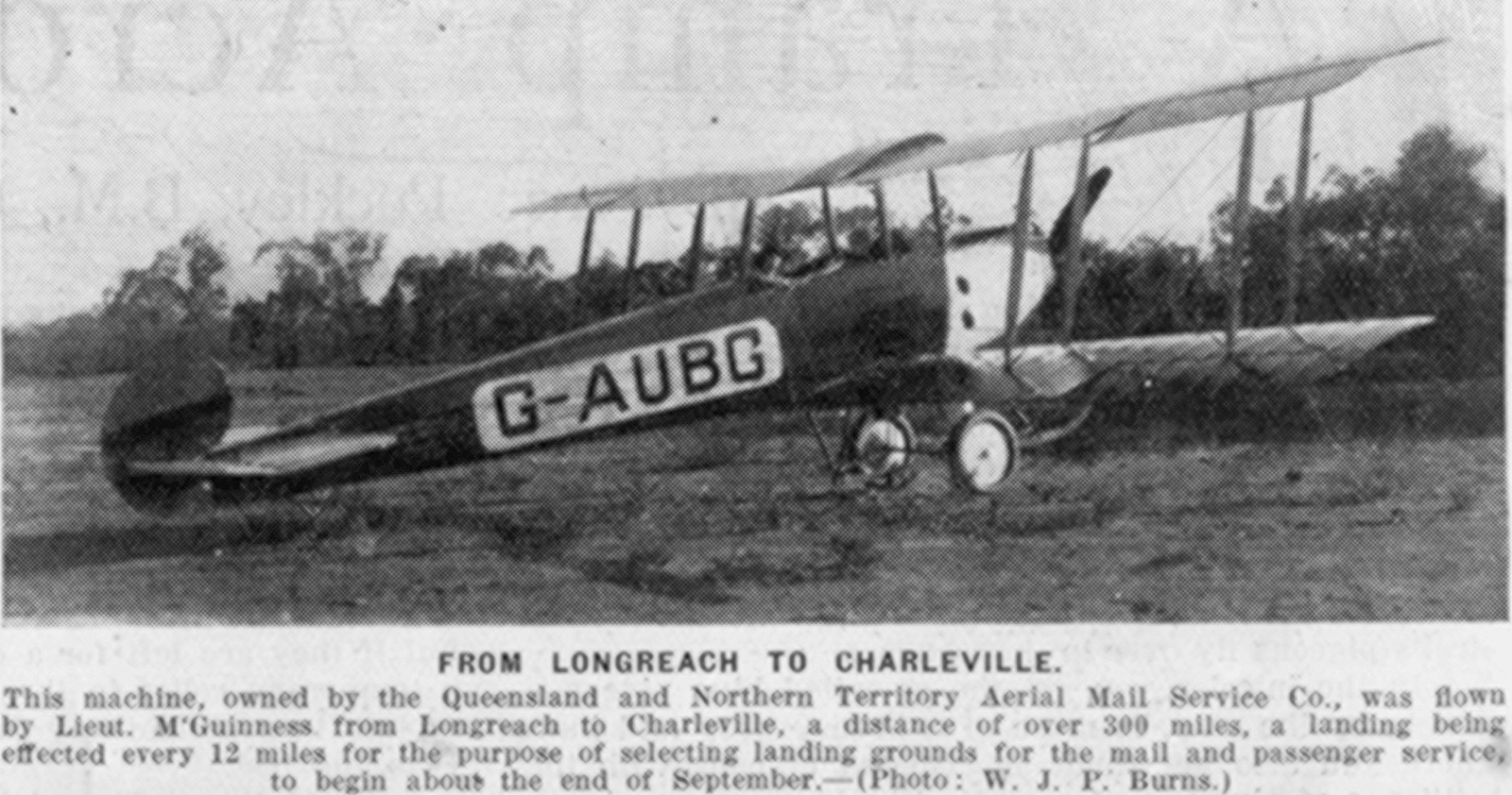 Down from the clouds: Early aviation in Queensland prior to World War ...