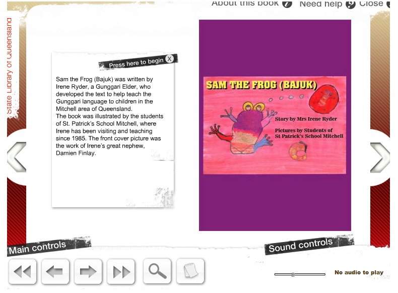 Sam the frog (Gunggari). | State Library of Queensland