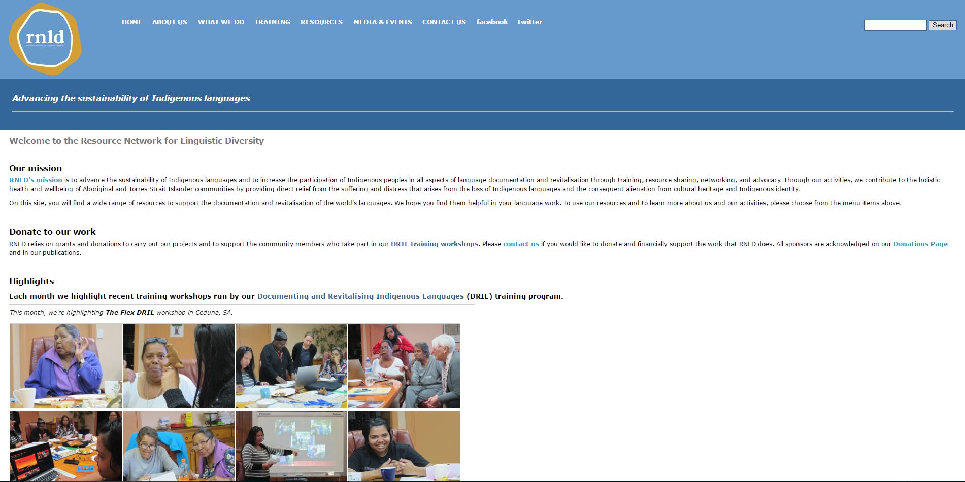 RNLD Website - screenshot. | State Library of Queensland