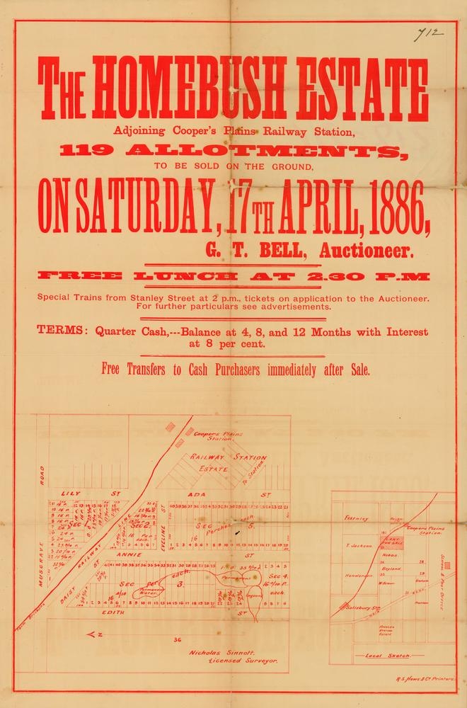Coopers Plains, Homebush Estate, 1886 (Map of the Week) | State Library ...