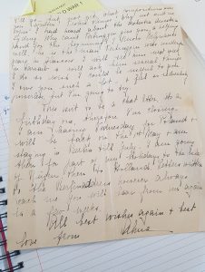 Letter from Alma Moodie to Louis D'Hage, 13 April 19123. Photo taken by ...