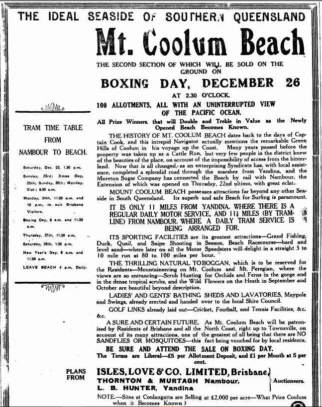 Mount Coolum Beach Estate: 2nd section, 1923 (Map of the Week) | State ...
