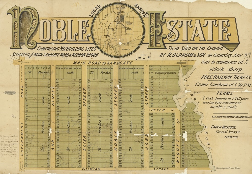 Noble Estate, [Clayfield], 1886 (Map of the Week) | State Library Of ...
