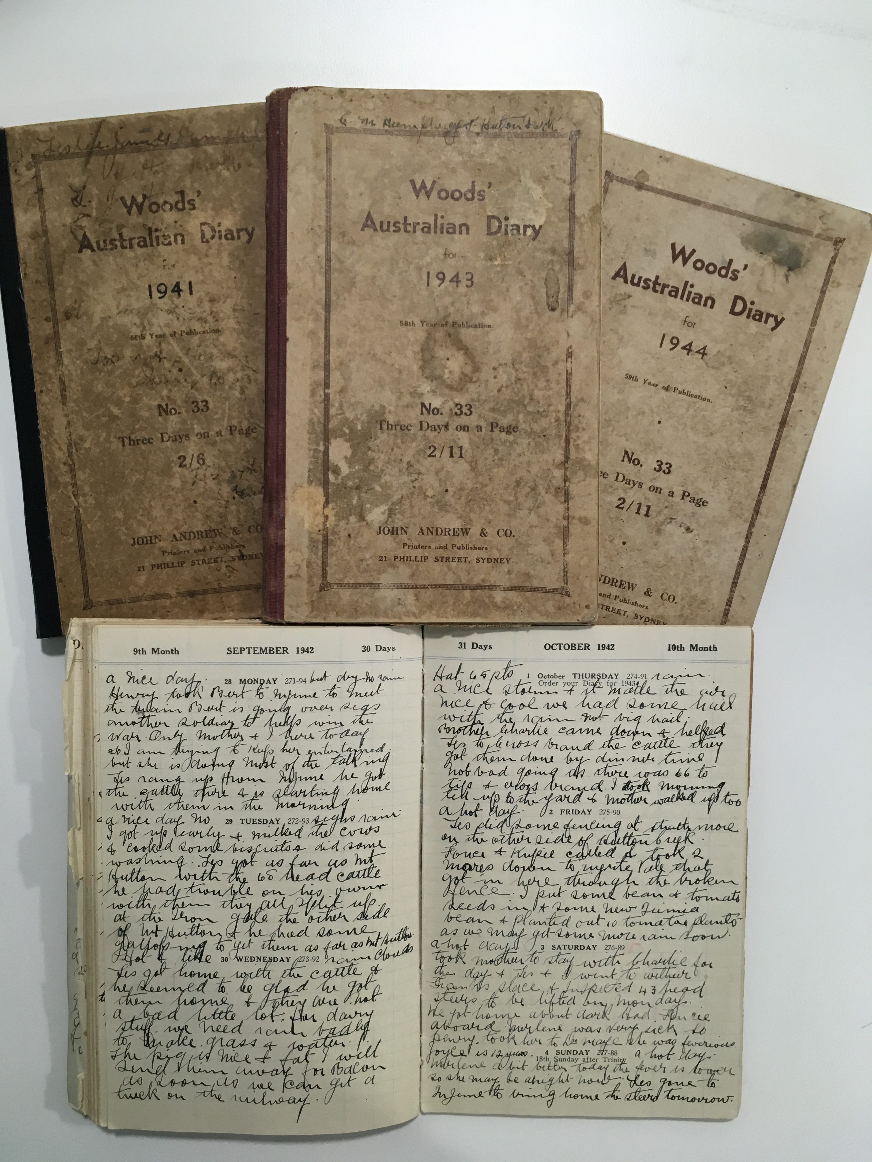 The 1941-42 journals of Mrs Ellen Humphreys, grazier of "Hutton Park ...