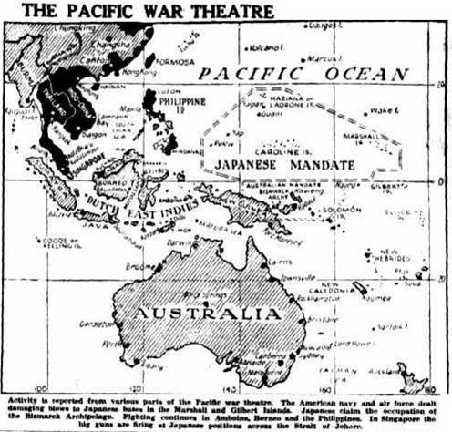 Headlines Townsville Daily Bulletin, The Pacific War Theatre, Tuesday 3 ...