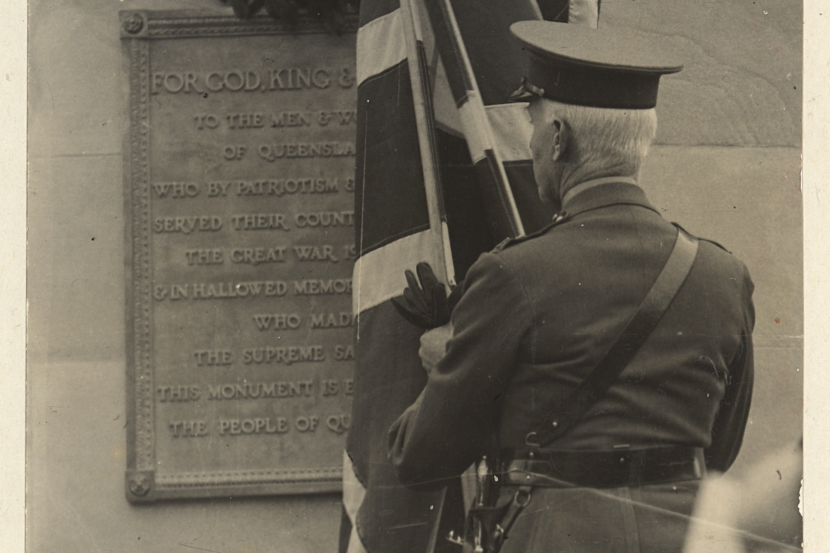 Sir John Goodwin unveiling the Anzac Memorial cropped | State Library ...
