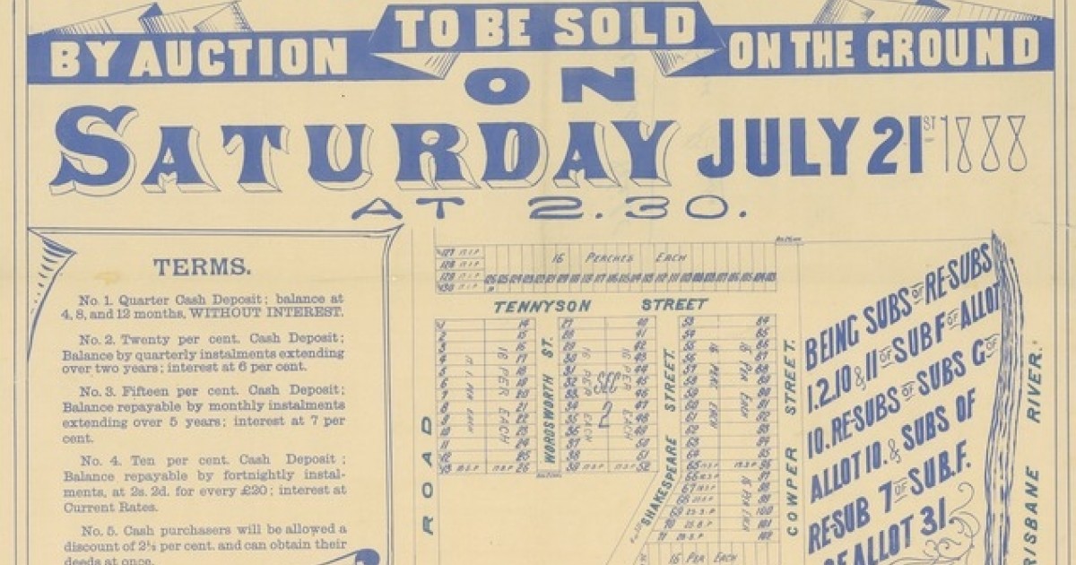 Bulimba Hill Estate, Bulimba, 1888 (Map of the Week) | State Library Of ...