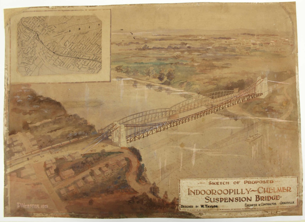 A sneak peek of Walter Taylor Bridge | State Library Of Queensland