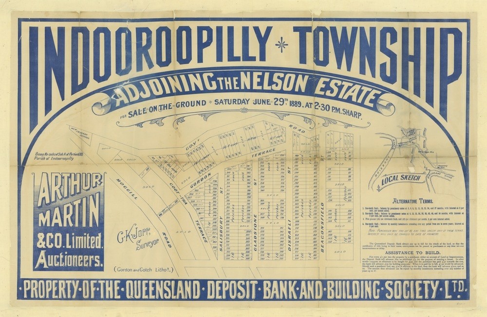 Indooroopilly Township, Brisbane, 1889 (Map of the Week) | State ...