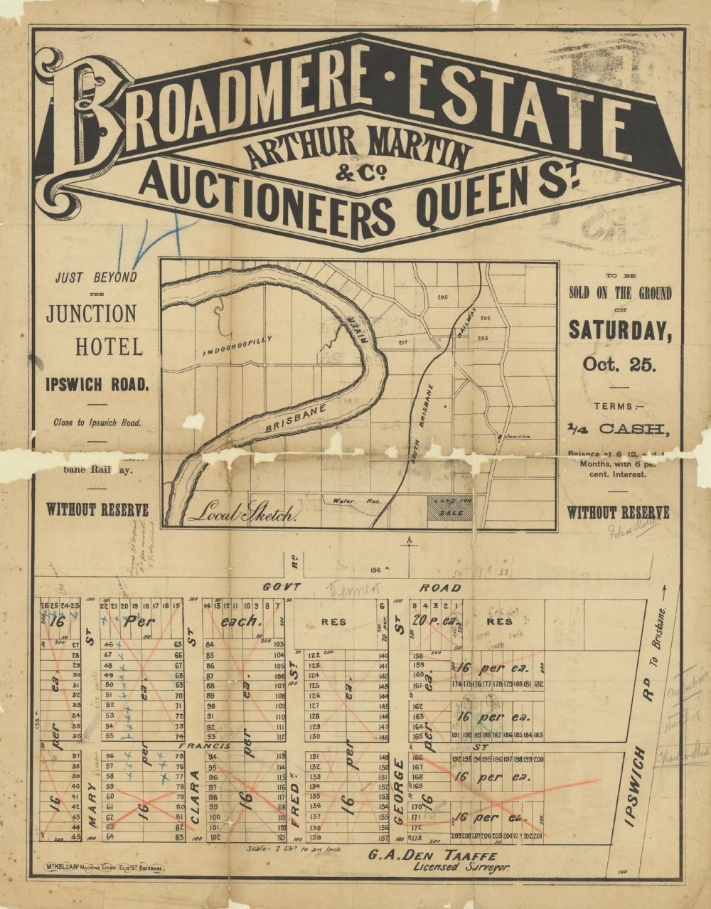 Broadmere Estate, Annerley, 1884 (Map of the Week) | State Library Of ...