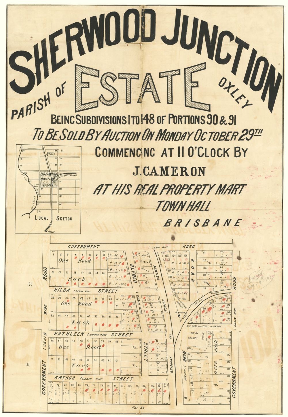 Sherwood Junction Estate, [Corinda and Sherwood], 1883 (Map of the Week ...