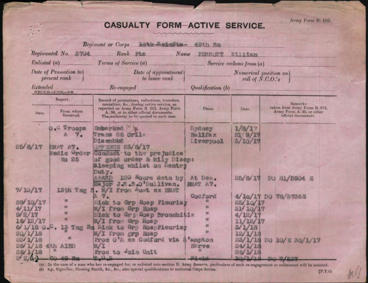 William Perrott, Herberton War Memorial | State Library Of Queensland