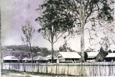 Nanango State School surrounded by dwellings in 1913, the view from ...